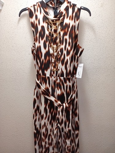 Bold Elements Cheetah sleeveless Jumpsuit Size Large | eBay