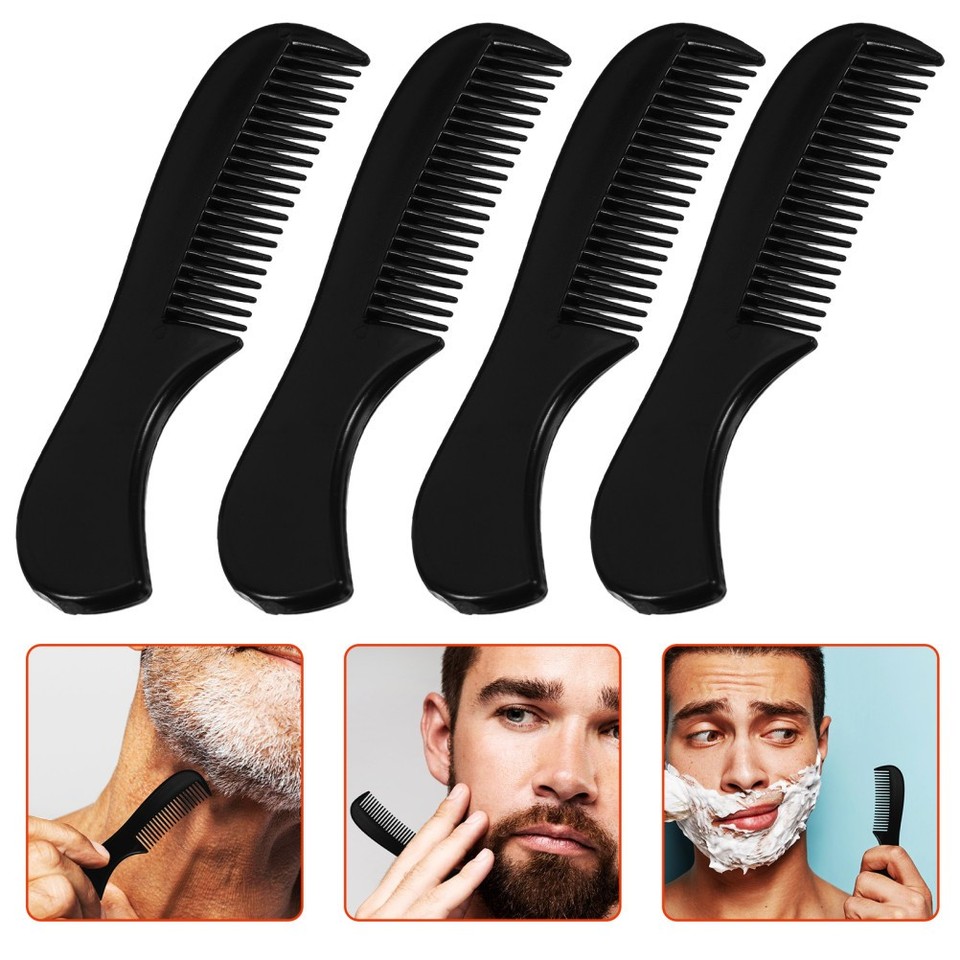 10 Pcs Plastic Mini Beard Comb Mustache Pocket Combs for Men Hair ...