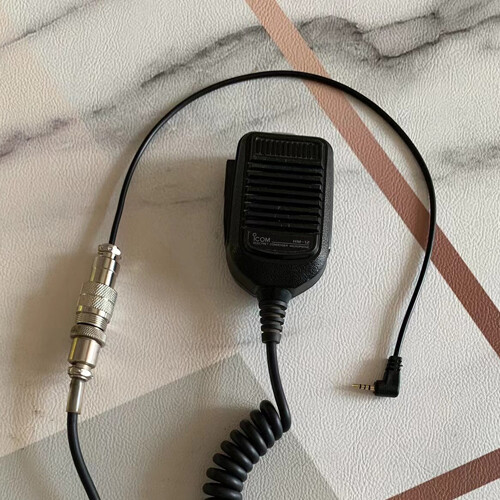 Icom IC-705 Microphone Mic Adapter Cable 8 Pin to 2.5mm Right Angle ...