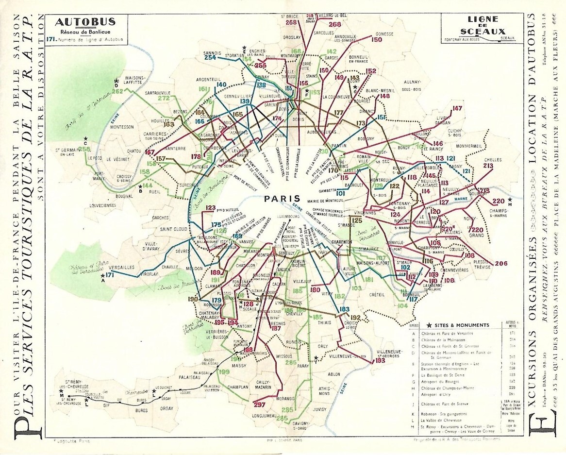 City Map Paris Metro