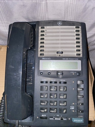 GE 2-Line Business Telephone 2-9436A/2-9438A Black Works Perfectly No ...
