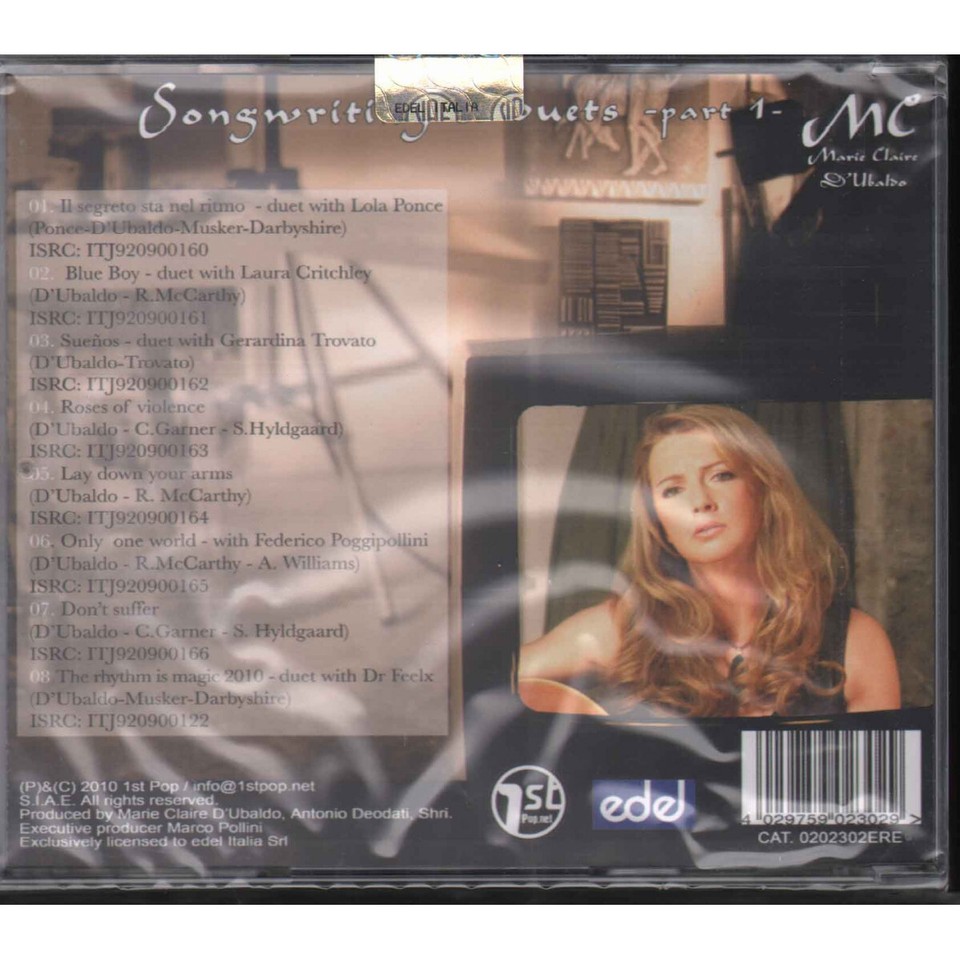 Marie-Claire D'Ubaldo CD Songwriting & Duets Part 1 / 1st Pop Sealed ...