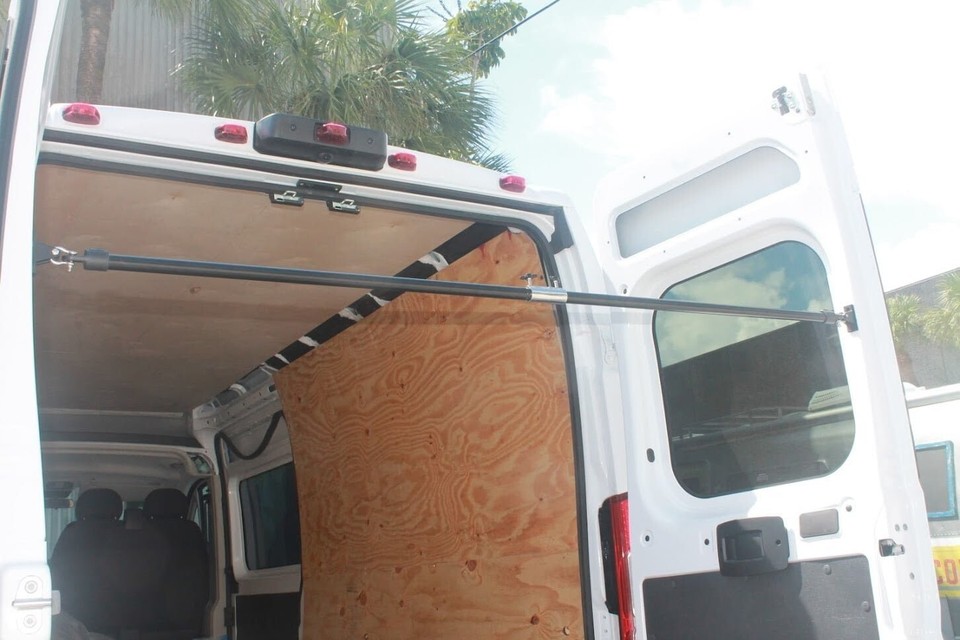 Camper Van Rear Door Shower Privacy Curtain System - Promaster Transit ...