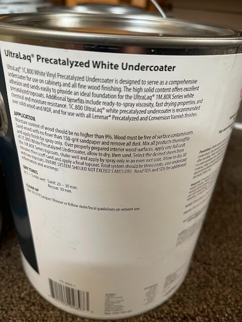 GALLON LENMAR ULTRALAQ PRECATALYZED FINISH WHITE UNDERCOATER. OILBASED ...