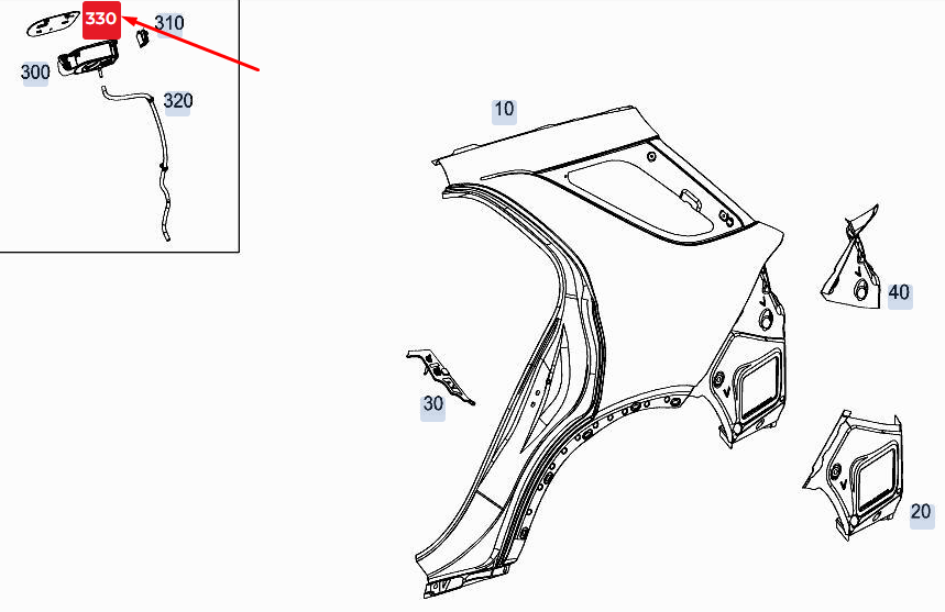 MERCEDES-BENZ GLE W167 Fuel Tank Flap A1677570800 NEW GENUINE | eBay