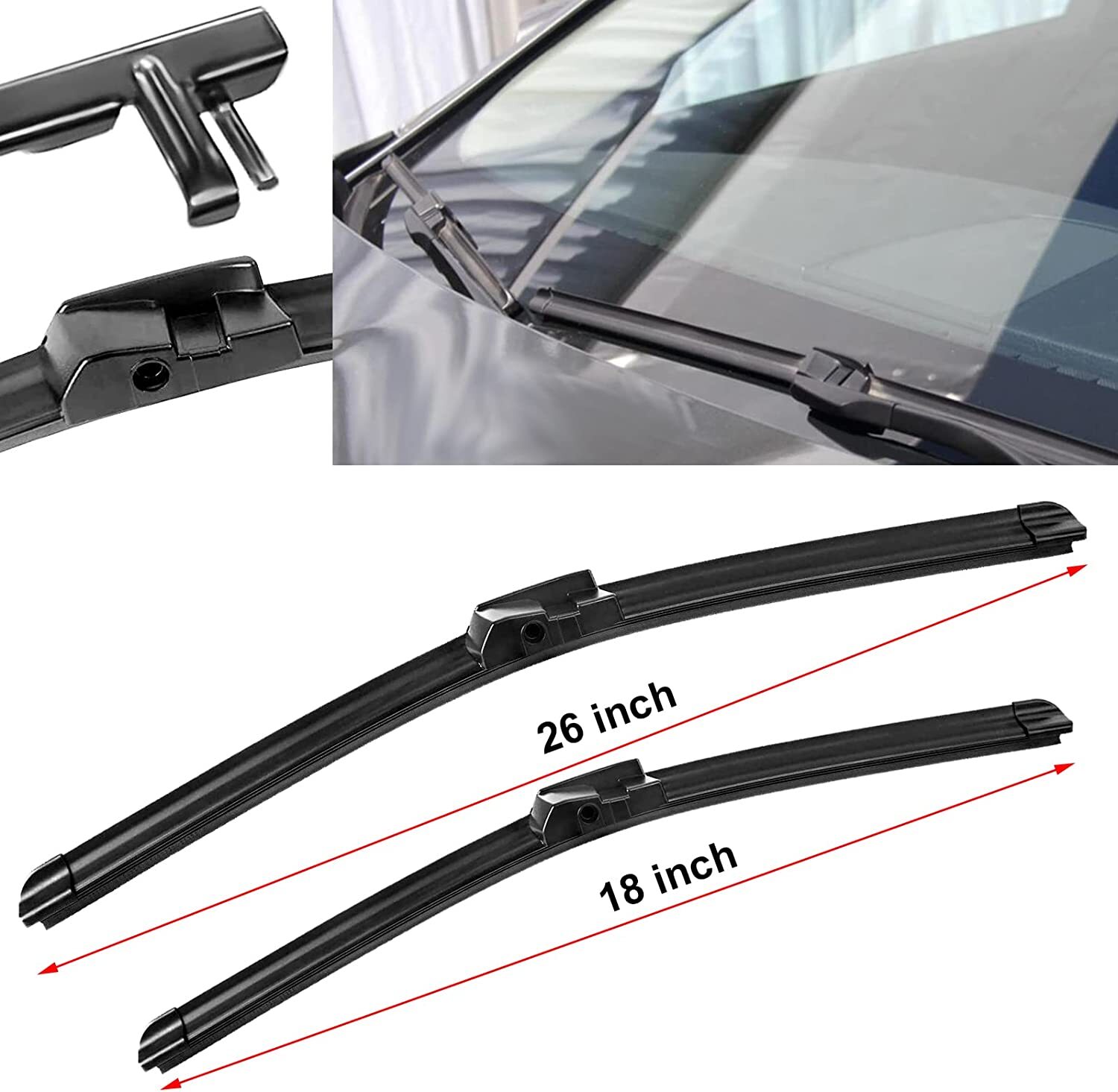 For BMW 528i 528i xDrive 535d FRONT 26"&18" WINDSHIELD WIPER BLADE SET ...