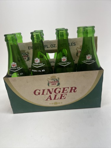 VINTAGE 8 PACK CANADA DRY CLUB SODA BOTTLES 7 OZ. W/ Cardboard 🔥 | eBay