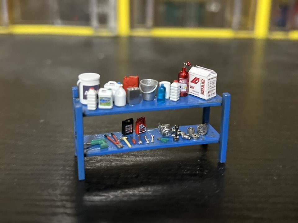 Diorama 1/64 Garage Props Model Repair Workshop Tools Scene Model ...