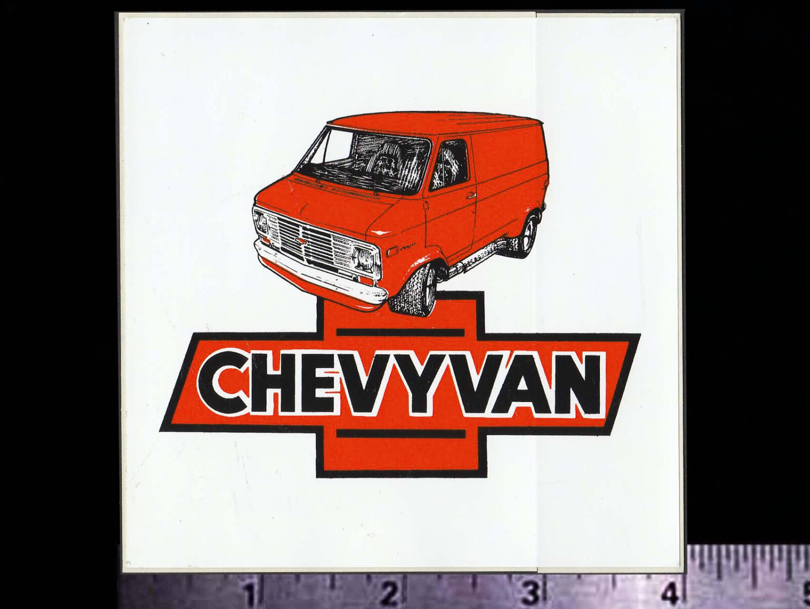 CHEVY VAN - Original Vintage 1970's Racing Decal/Sticker Chevrolet | eBay