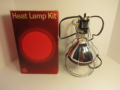 General Electric Heat Lamp Kit with Infrared Red Bulb GE in Box Vintage ...