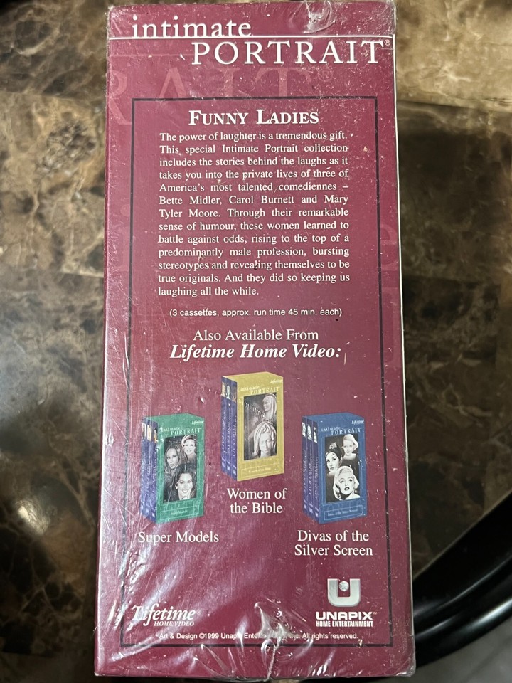 Intimate Portrait Funny Ladies VHS Box Set BRAND NEW Bette Midler CAROL ...