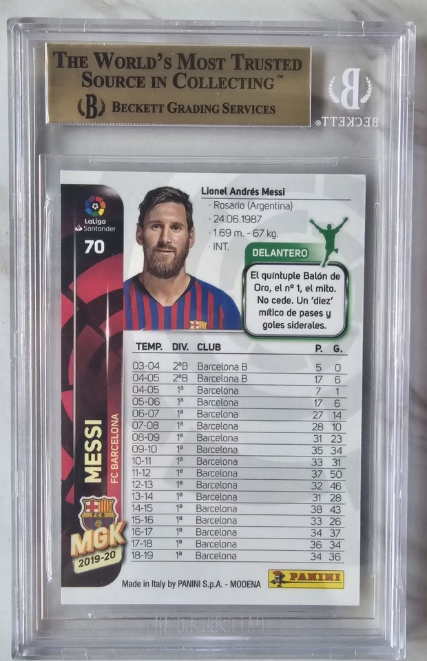 2019-20 Panini Megacracks LIONEL MESSI La Liga Barcelona #70 TRUE GEM 9 ...