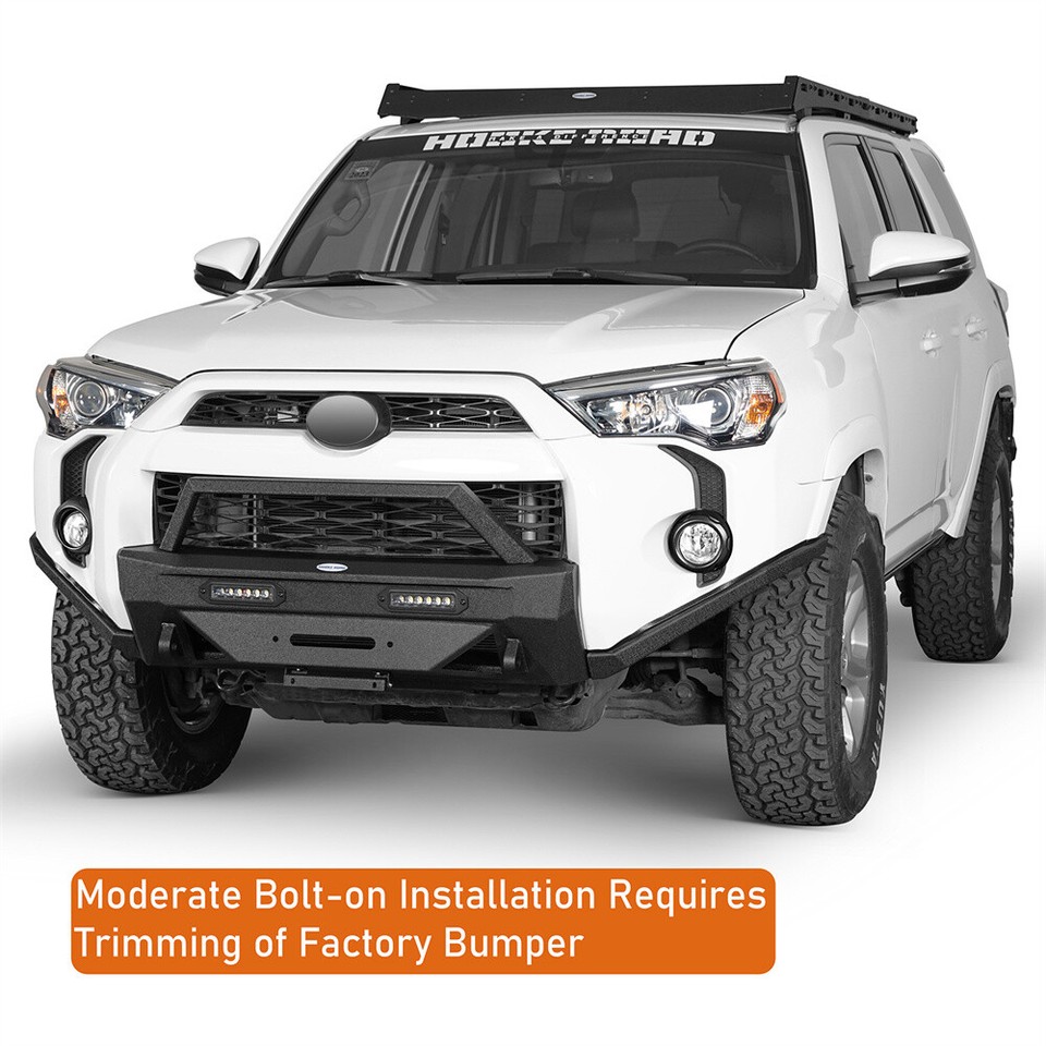 Front Bumper w/ Winch Plate or Rear Back Bumper Fit 2014-2024 Toyota ...