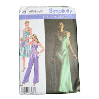 2005 Evening Wear Dress Pants Sewing Pattern 14 16 18 20 Simplicity ...