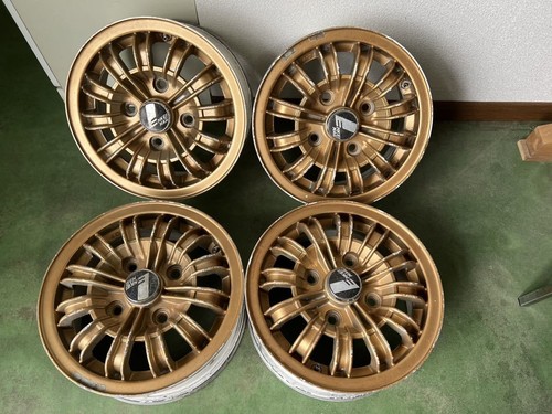 JDM Used ENKEI 13 inch MAG wheel PCD120 4 holes Rare Old car Out of pr ...