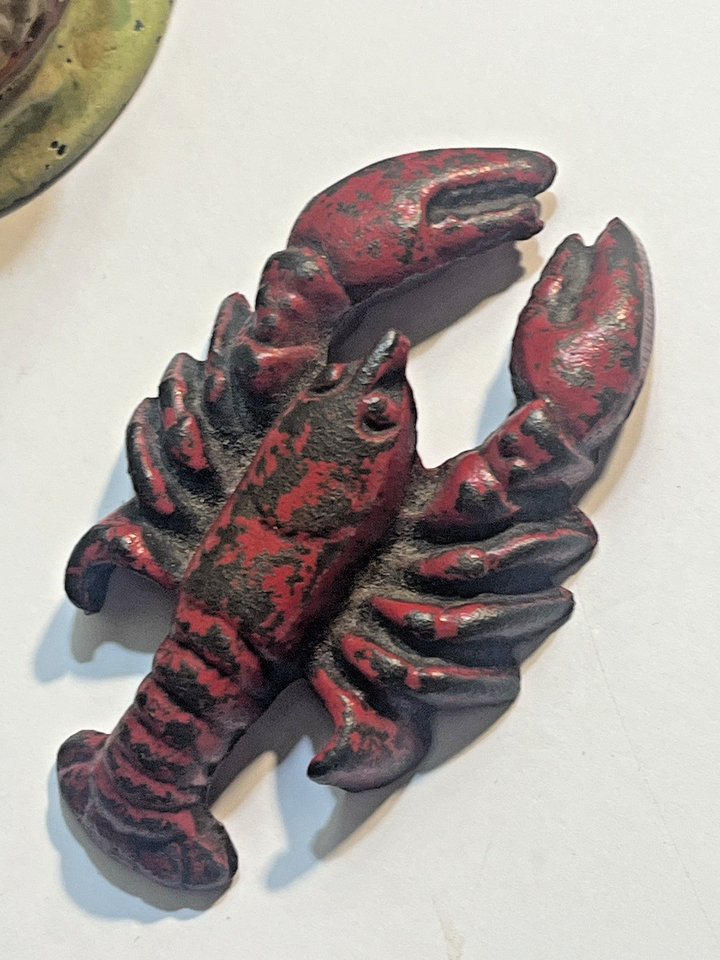 3-c 1910 Cast Iron Paperweights Griswold Pup-Hudson Half Moon-Red ...