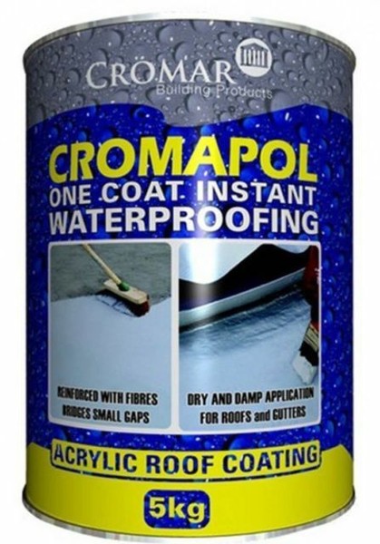 Cromar Cromapol Acrylic Waterproofing Coating, Grey - 5kg for sale ...