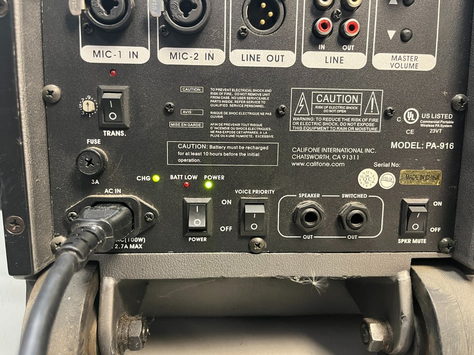 CALIFONE Portable PA System PA-916 | eBay