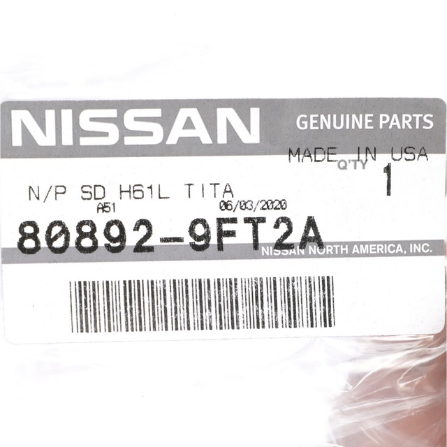 Genuine Nissan Label Rear 808929FT2A / 80892-9ft2a OEM for sale online ...