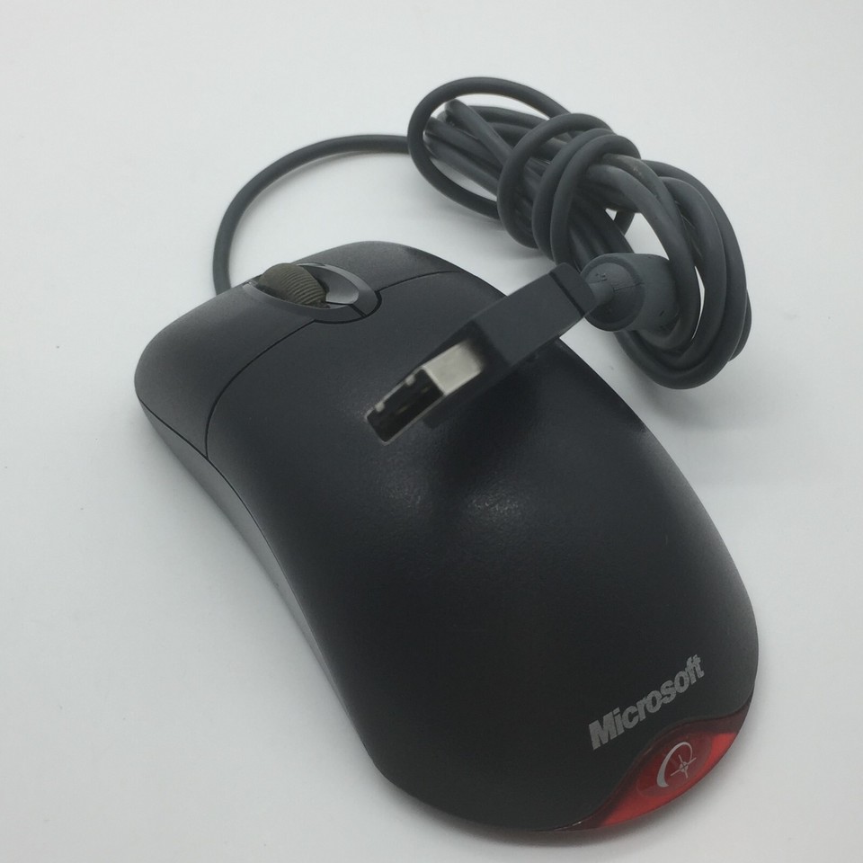 Microsoft Wheel Mouse Optical USB X802382 1.1A Black Tested Free ...
