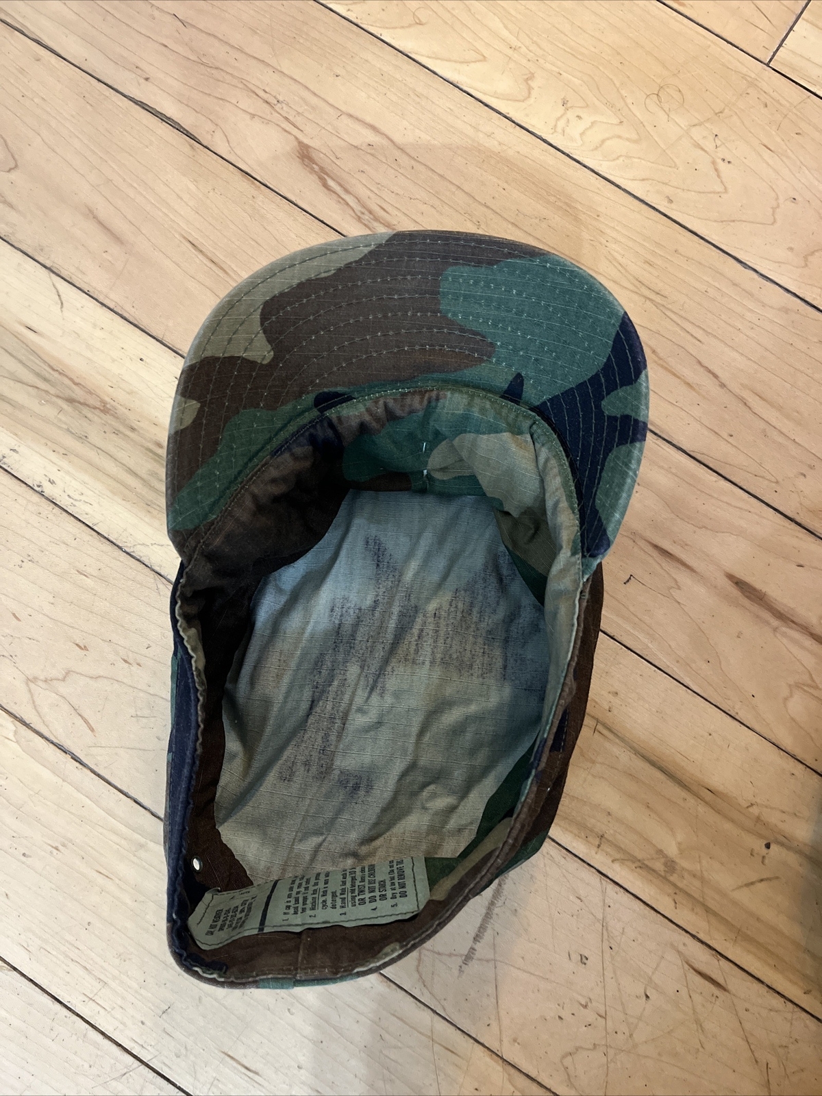 US Military Issue Cap Woodland Camouflage ARMY Hot Weather Hat Size 7 ...