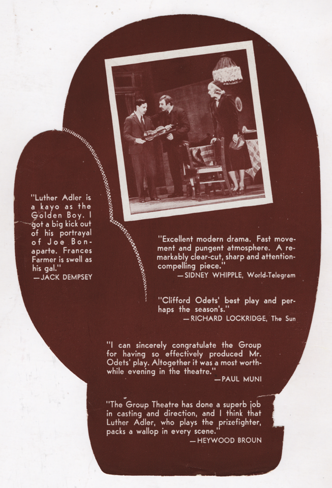 Clifford Odets "GOLDEN BOY" Luther Adler / Frances Farmer / Elia Kazan ...