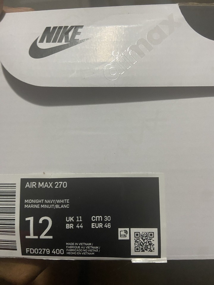 Air Max 270 Midnight Navy/White | eBay