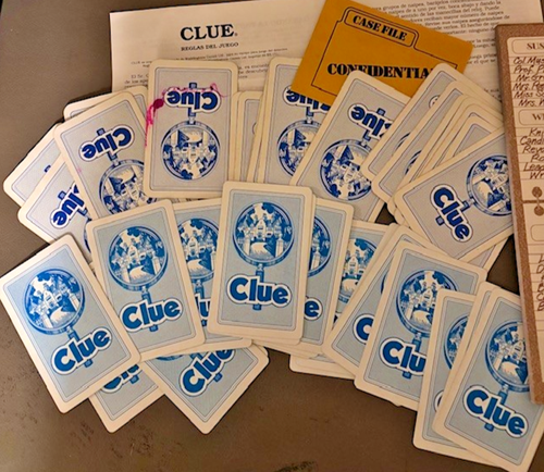 Vintage Clue 1986 Replacement Cards Notepad Instructions plus 1992 ...