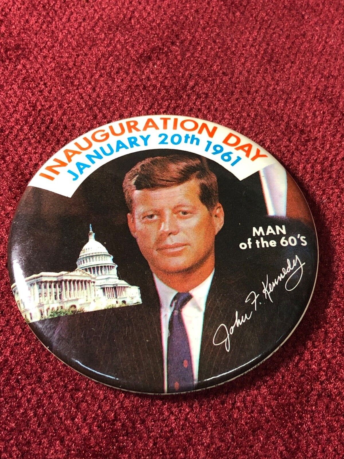 John F Kennedy’s Inauguration Day 1961 Campaign Pin RARE! | eBay
