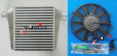 BAR&PLATE Alloy Intercooler & Fan 280x300x76 mm 3''(76mm) I/O Turbo ...