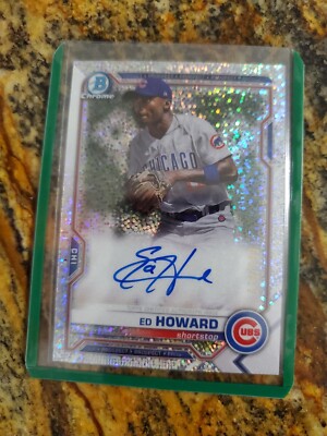 Ed Howard 2021 Bowman Chrome Speckle Refractor Rookie Auto RC #'d/299 ...