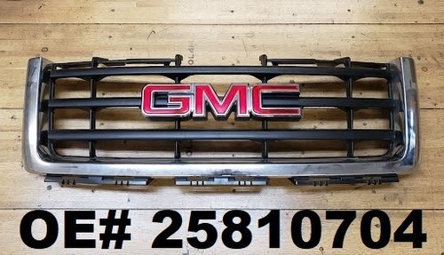 NEW OEM GM OE# 25810704 GMC Front Grille with Red GMC Emblem | eBay