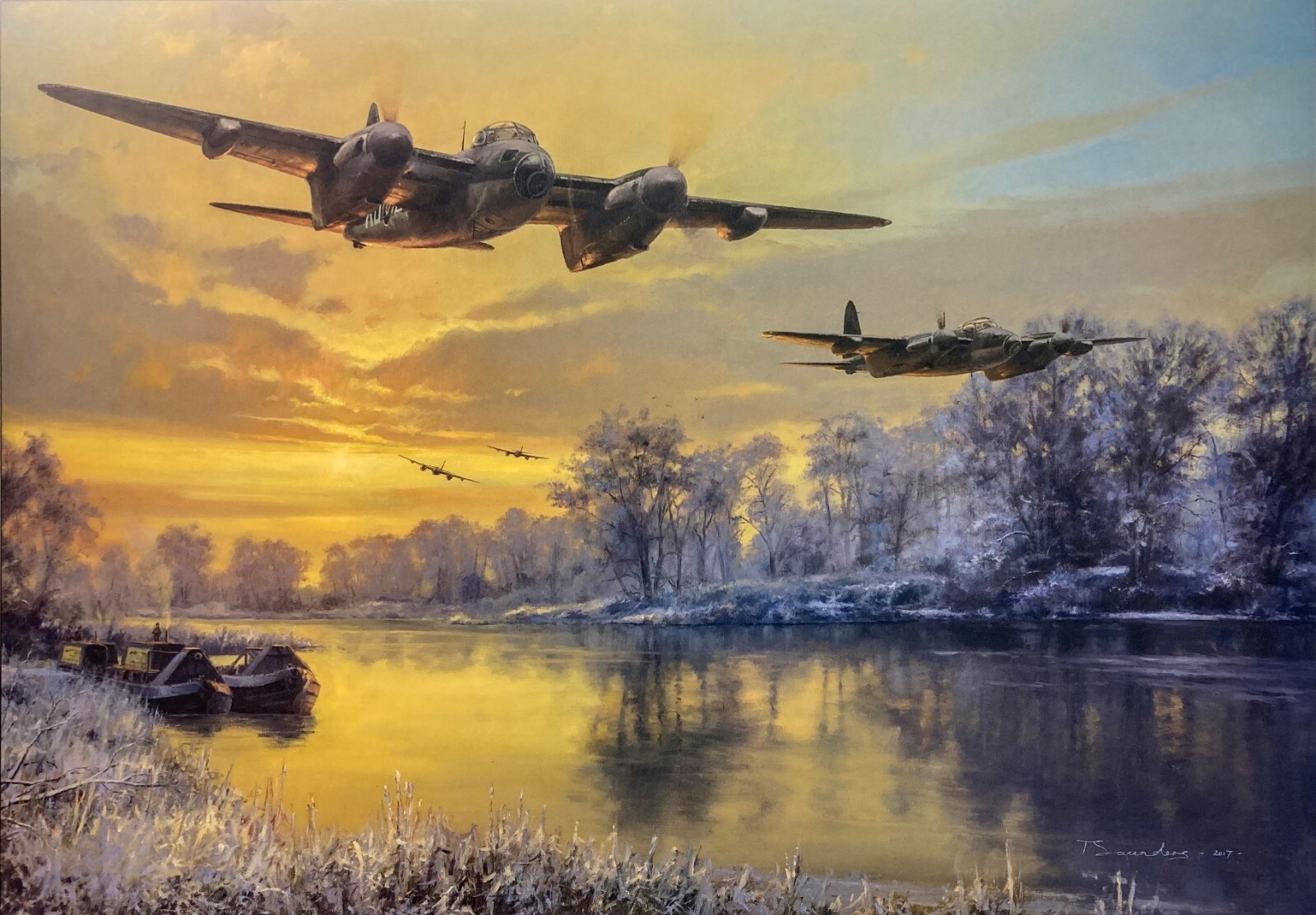 Return of the Pathfinders by Anthony Saunders signed by 4 WWII Mosquito ...