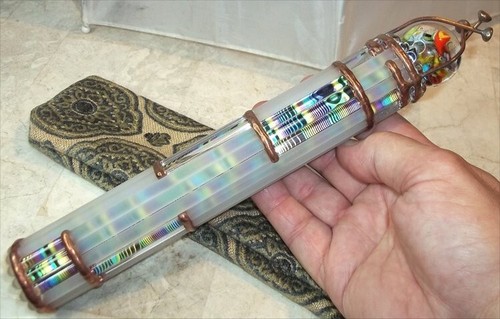 Randel Art Glass Rod Kaleidoscope MESMeRIZING FROST 360° Marble RAG ...