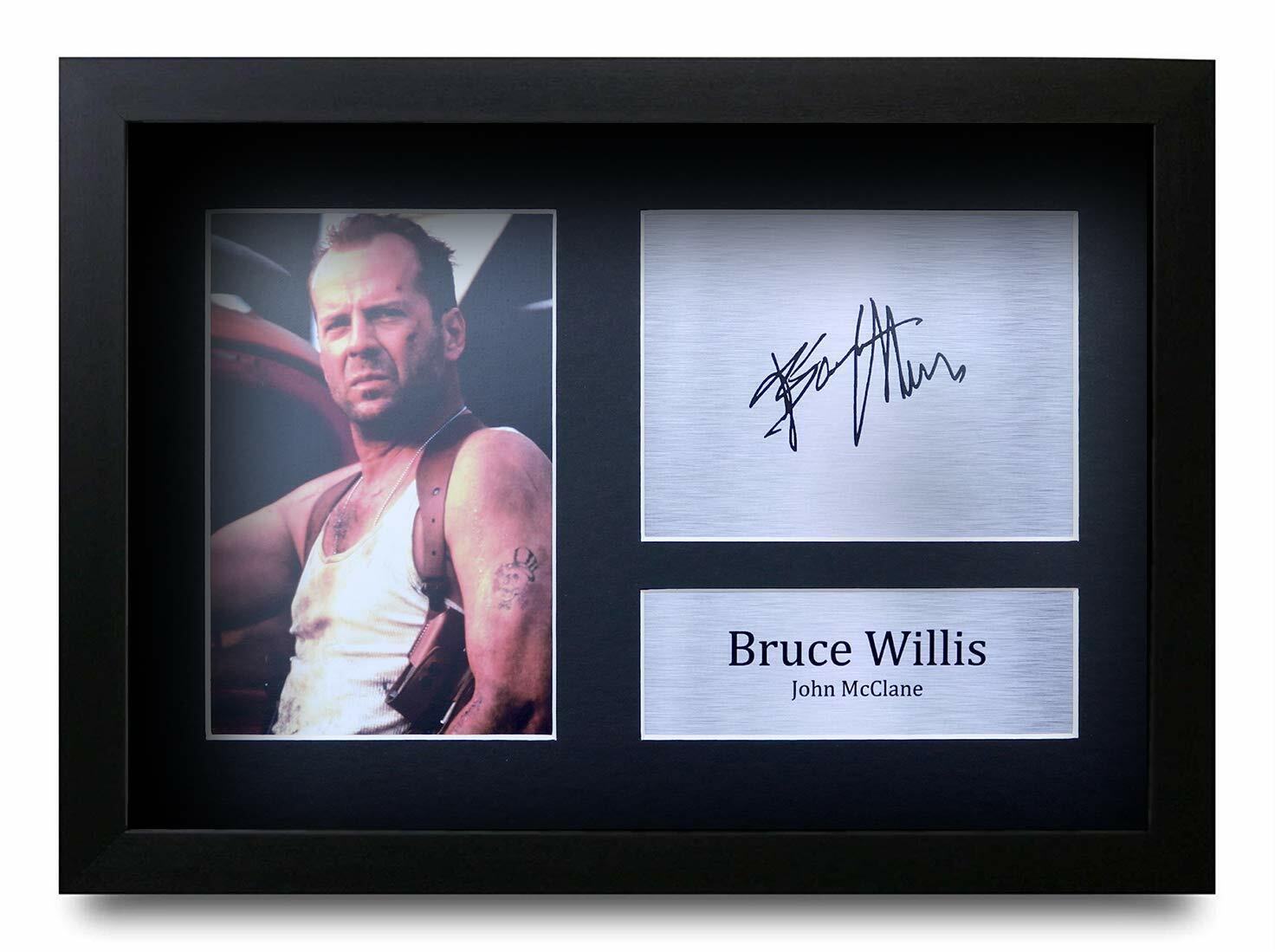 Bruce Willis Signed Pre Printed Autograph A4 Photo Gift For a Die Hard ...