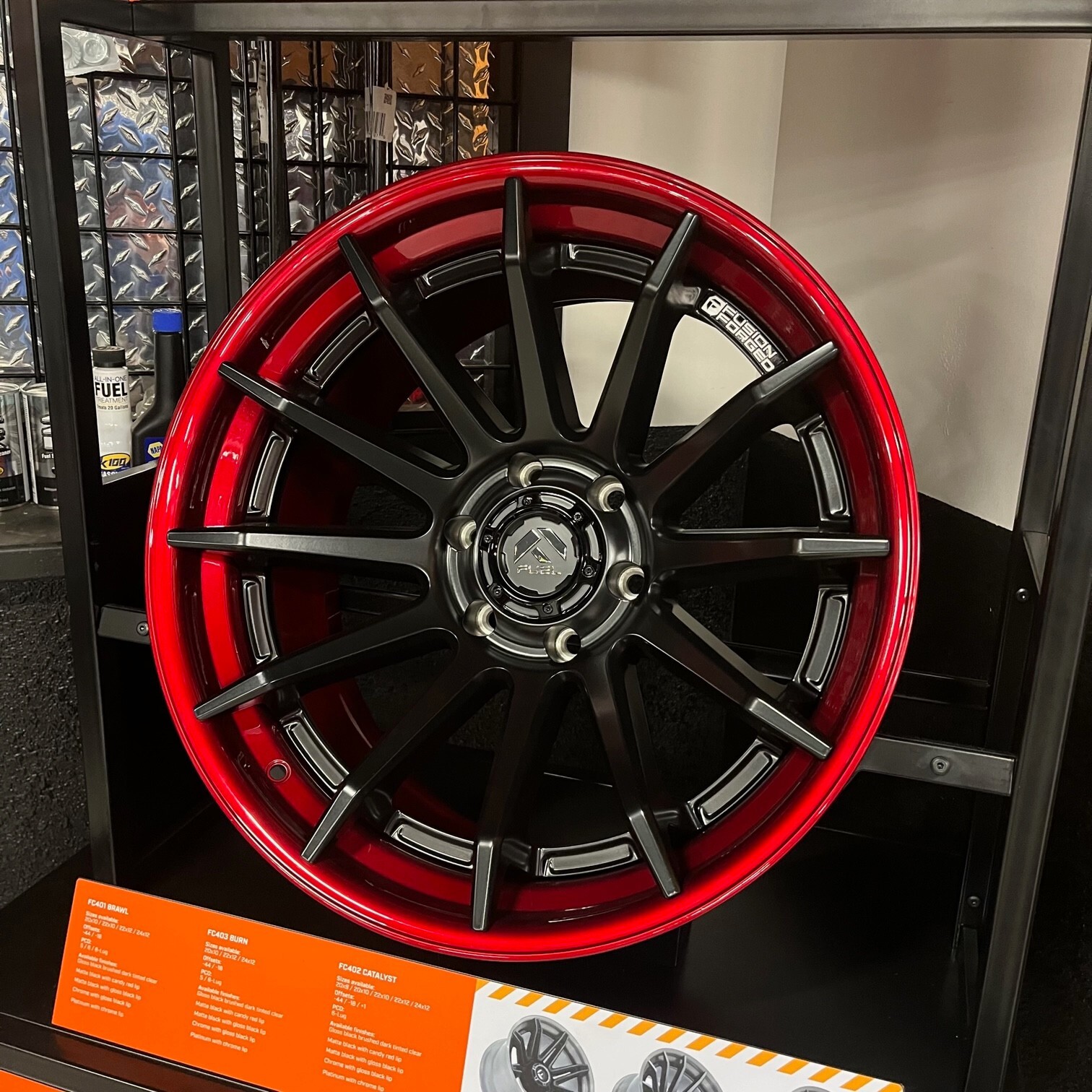 4 New Fuel FC403 Burn Candy Red Matte Black 20x9 5x5 Wheels Rims Jeep ...