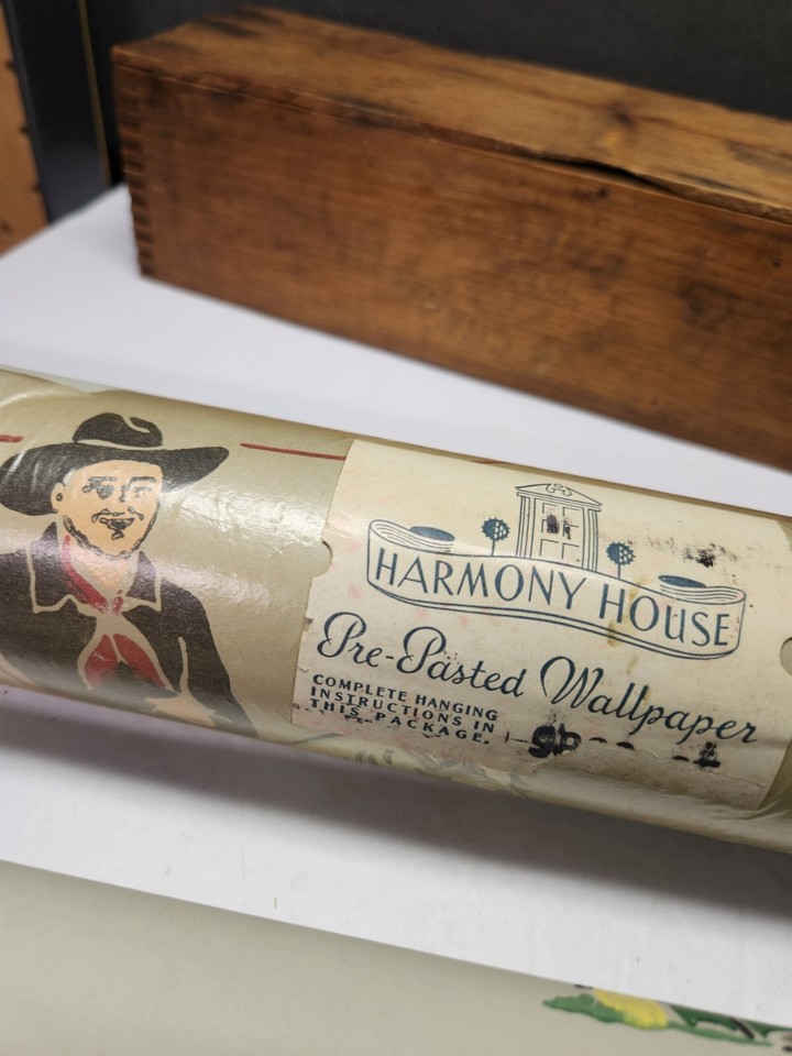 RARE 1950S HOPALONG CASSIDY COWBOY ROLL AND PART ROLL WALLPAPER HARMONY ...