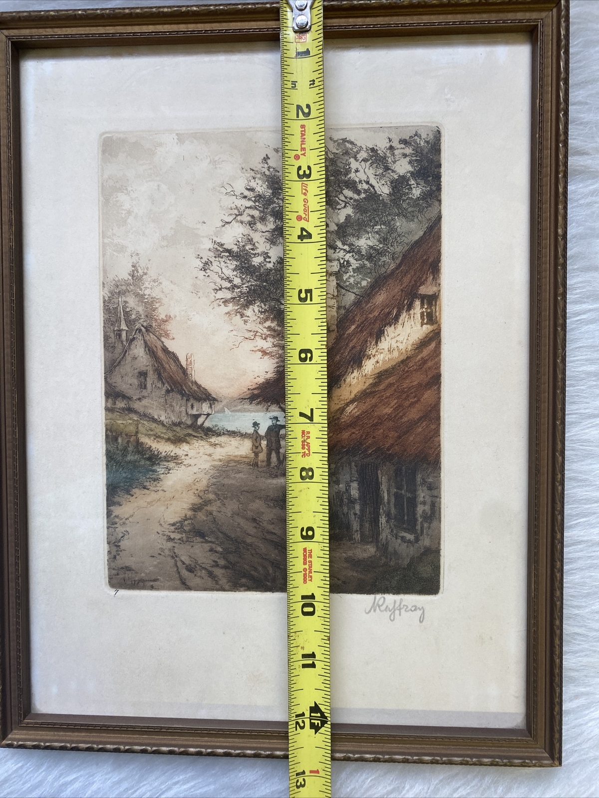 Vintage Rene Ludovic Raffray Signed Aquatint Etching - Frame 13” X 10 ...