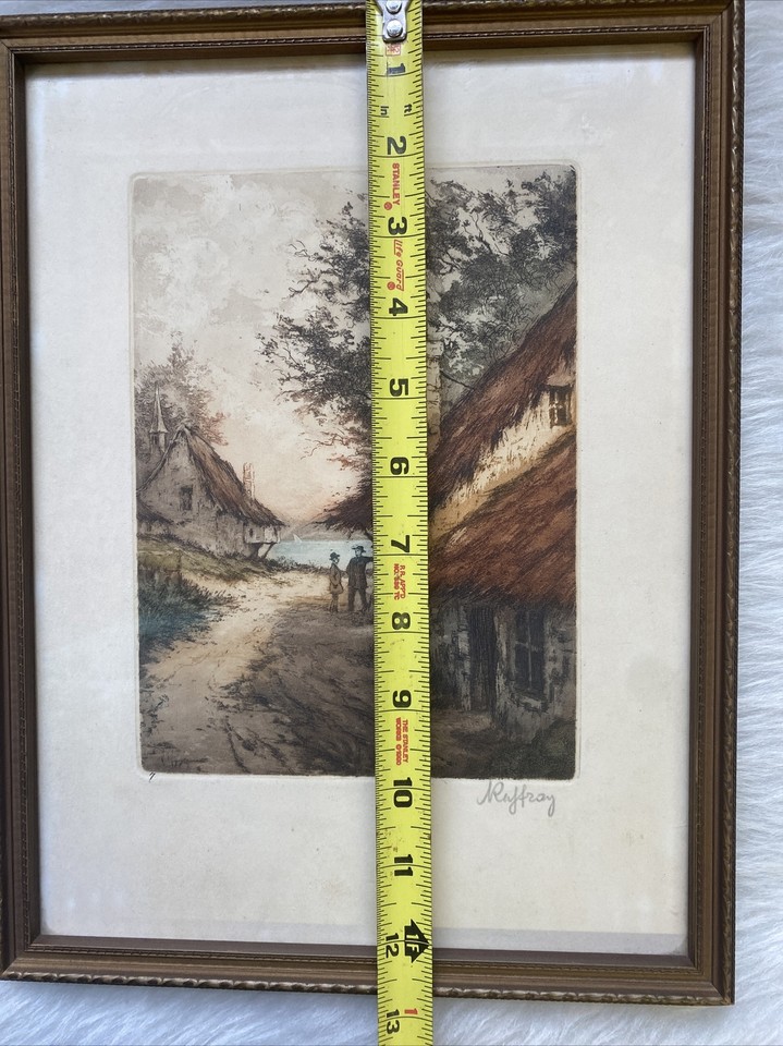 Vintage Rene Ludovic Raffray Signed Aquatint Etching - Frame 13” X 10 ...