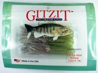 GITZIT Gitzi Fishing Bait Lures (10-Pack), 3.5-Inch, Olive Smoke Red | eBay