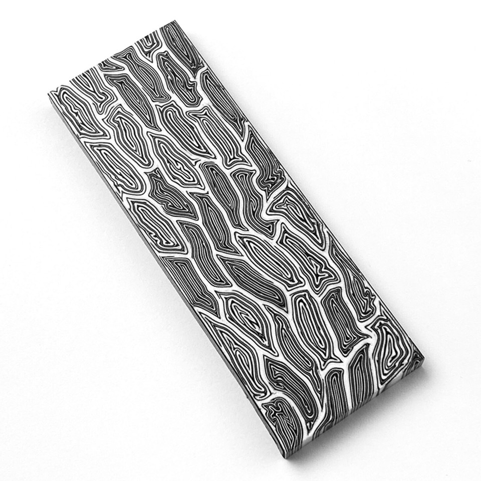 G10 Damascus Turtle Shell Pattern Knife Material Handle Scales Blanks ...