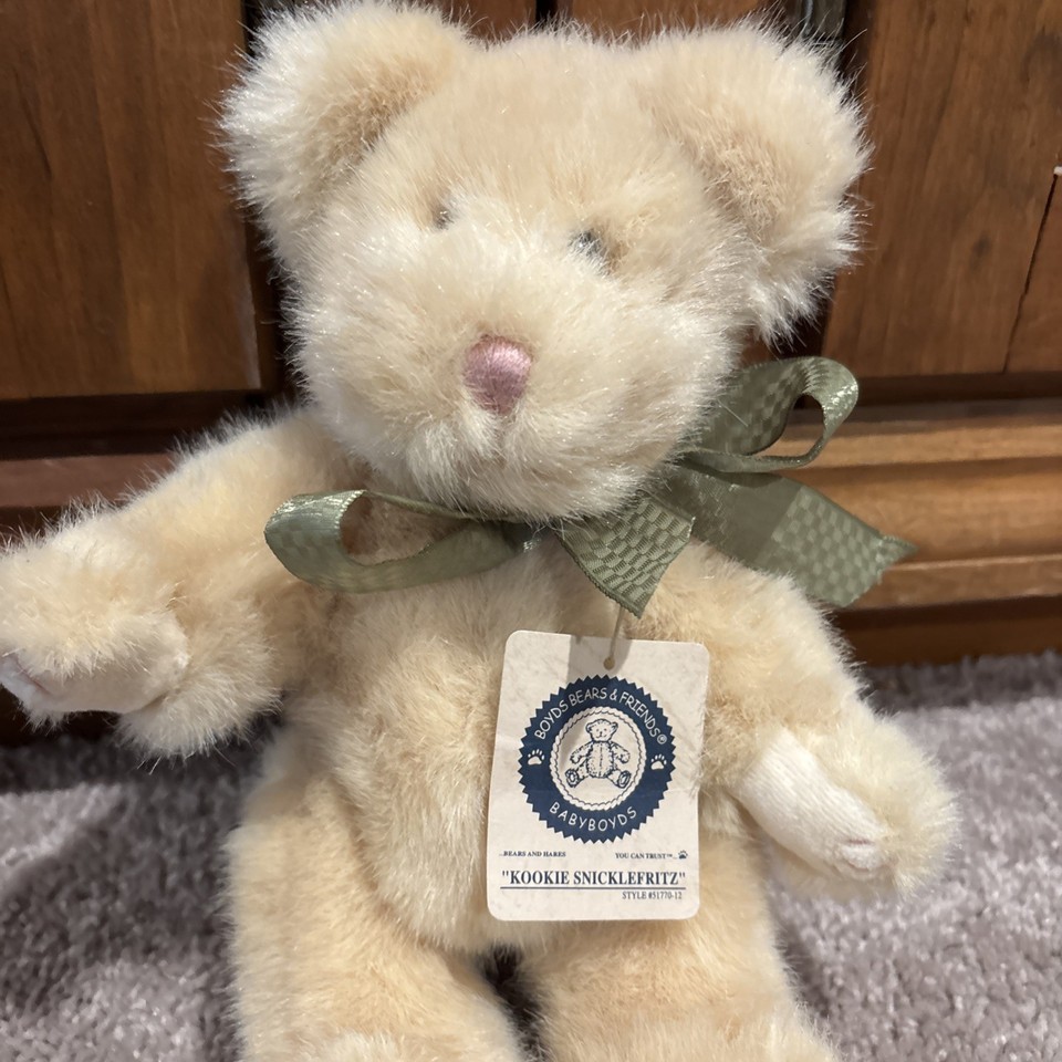 Baby Boyds Fully Jointed Teddy Bear Yellow Blue Eyes Kookie ...