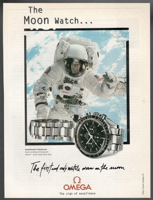 Omega Advertising 1998 Speedmaster Professional Watch NASA Astronauts 1 ...