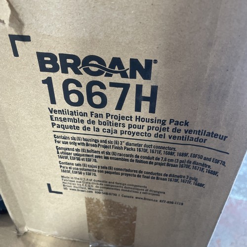 Lot Of 6 Broan 1667H Bathroom Ceiling Ventilation Fan Project D-Housing ...