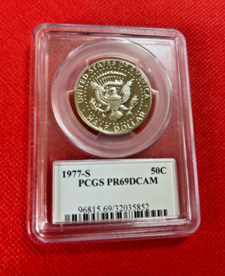 1977 S KENNEDY HALF DOLLAR PCGS PR69DCAM PRESIDENT LABEL | eBay