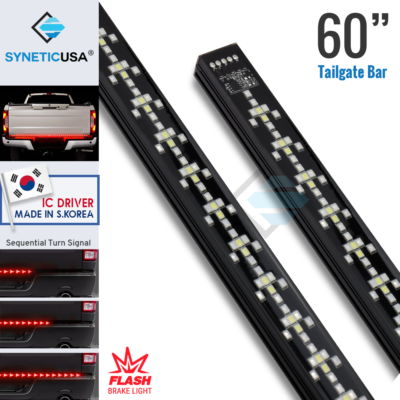 60" Tailgate LED ARROW Light Bar Red Sequential Turn Signal & Flash ...