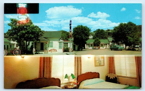 PRESCOTT, AZ Arizona ~ Roadside WHEEL INN MOTEL c1950s Car Postcard | eBay