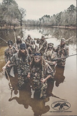 Vintage Postcard THE DUCKMEN OF LOUISIANA Names Duck Commander Flying ...