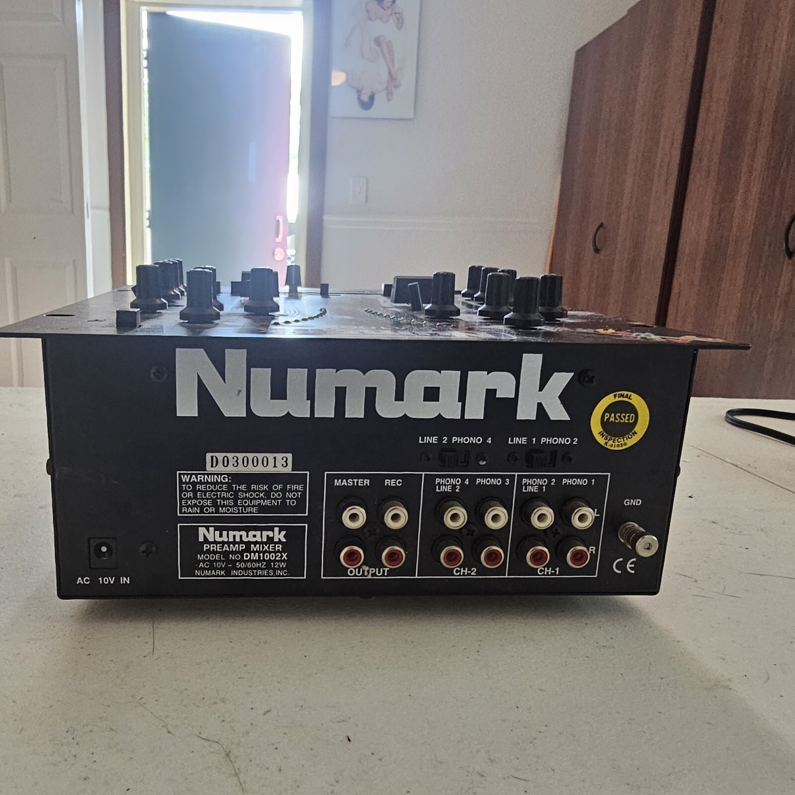 Numark DM1002X DJ Scratch Mixer Stereo 4 Phono Preamp 2 Line | eBay