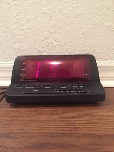 Vintage Alarm Clock Tozai ATC-9405D Big Display 1.8" Dual Alarm Radio ...